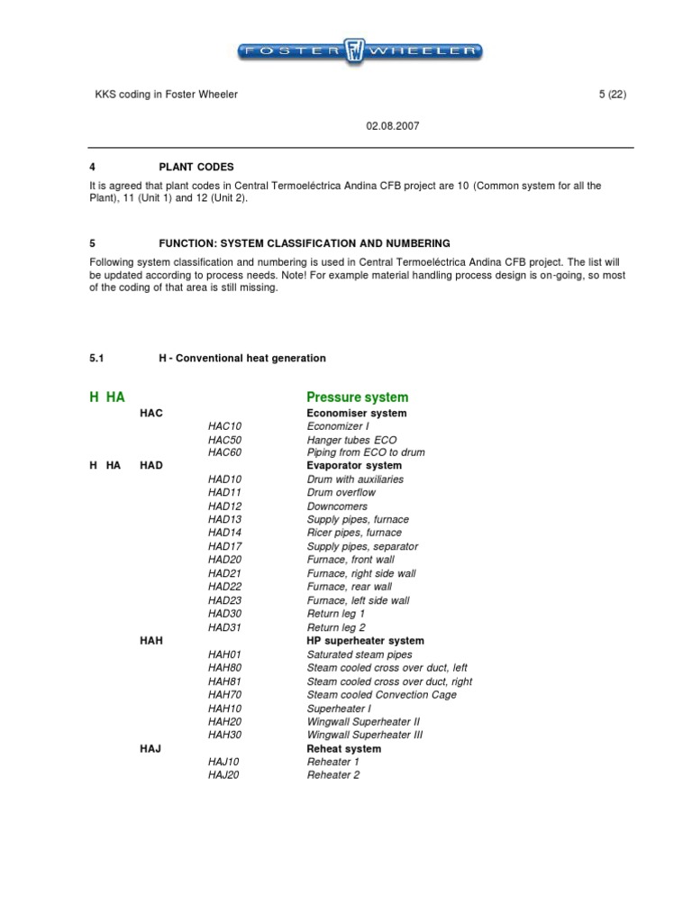 System KKS | PDF | Furnace | Fuel Oil