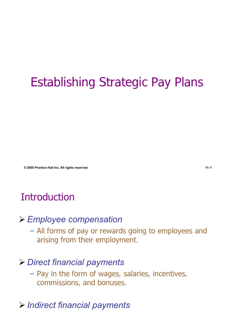 Establishing Strategic Pay Plans HRM | PDF | Wage | Employee Benefits