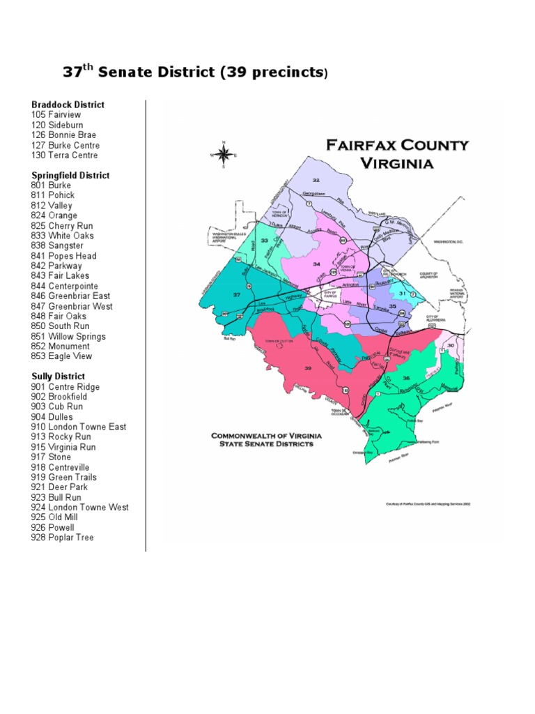 Fairfax County 37th Senate District Precincts | PDF | Nature