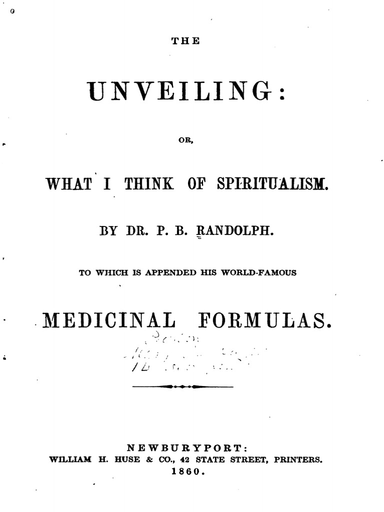 Randolph Paschal Beverly - The Unveiling | PDF | Foreign Language Studies