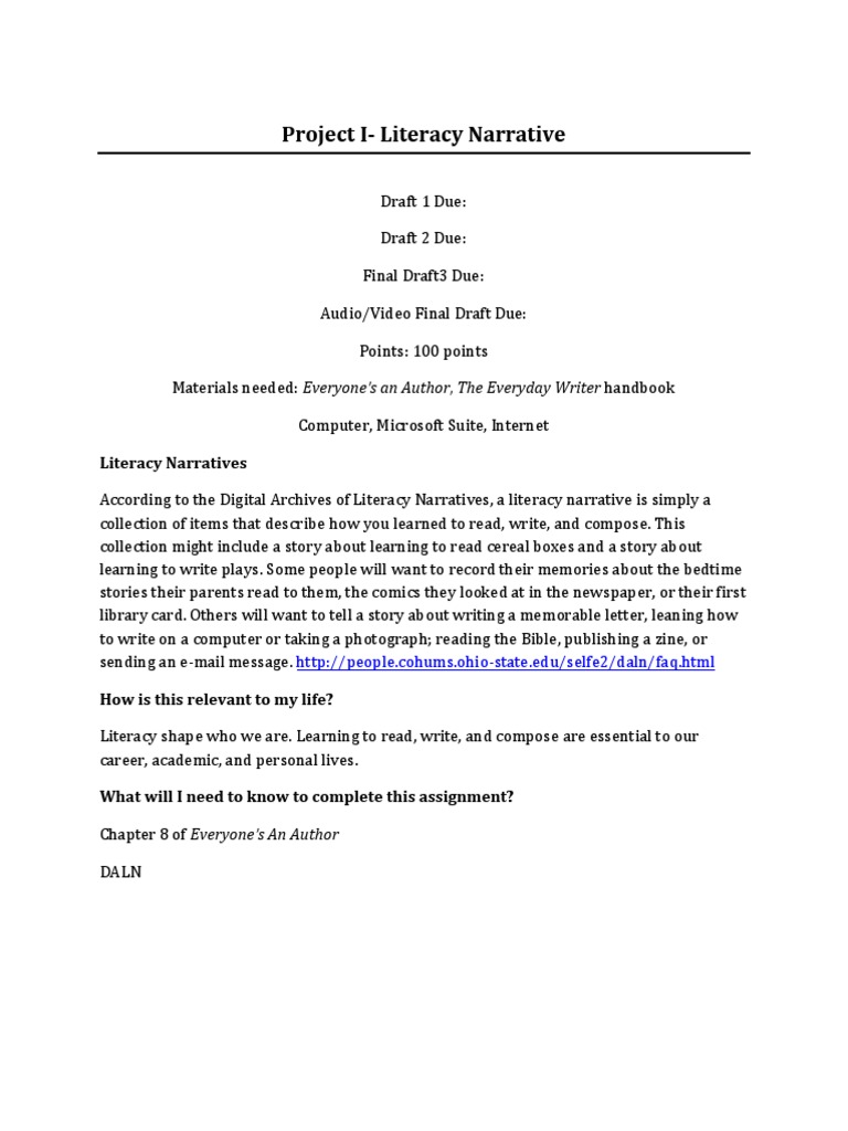 Narratives8 Writing Project | PDF | Literacy | Narrative