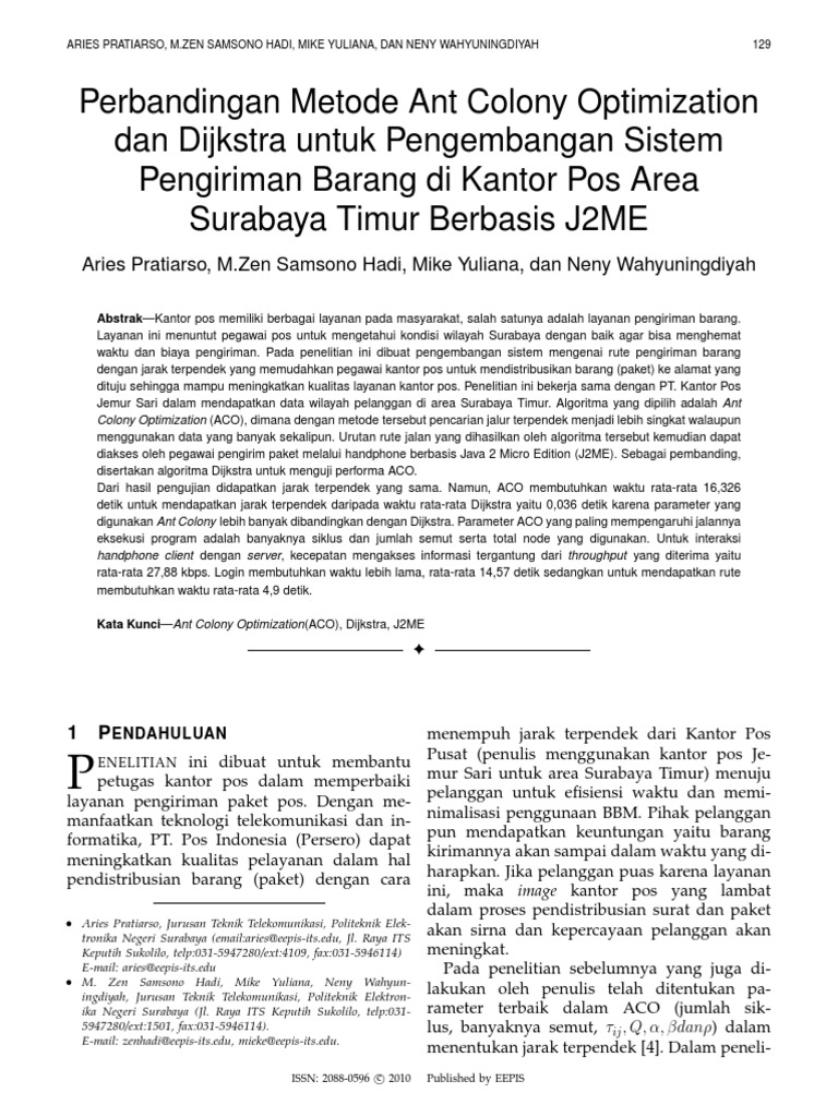Perbandingan Metode Ant Colony Optimization | PDF