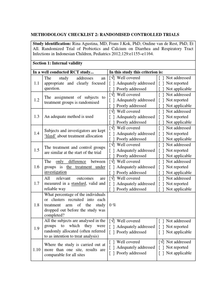 Critical Appraisal RCT B.ing | PDF | Randomized Controlled Trial ...