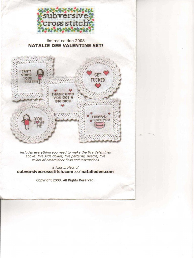 Natalie Dee Cross Stitch Envelope | PDF | Embroidery Stitches | Needlework