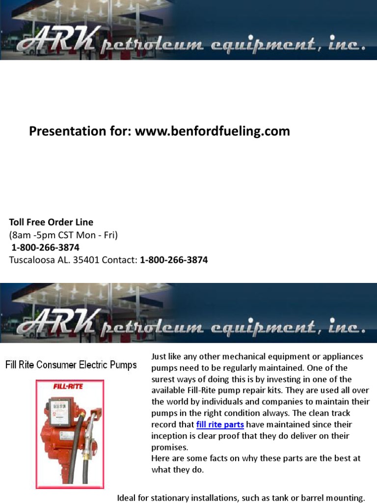 Fill Rite Parts | PDF | Pump | Diesel Engine