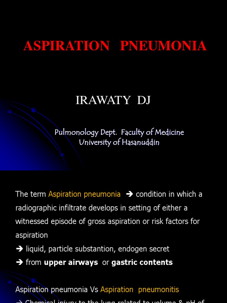 Understanding Aspiration Pneumonia: Risk Factors, Pathogenesis ...