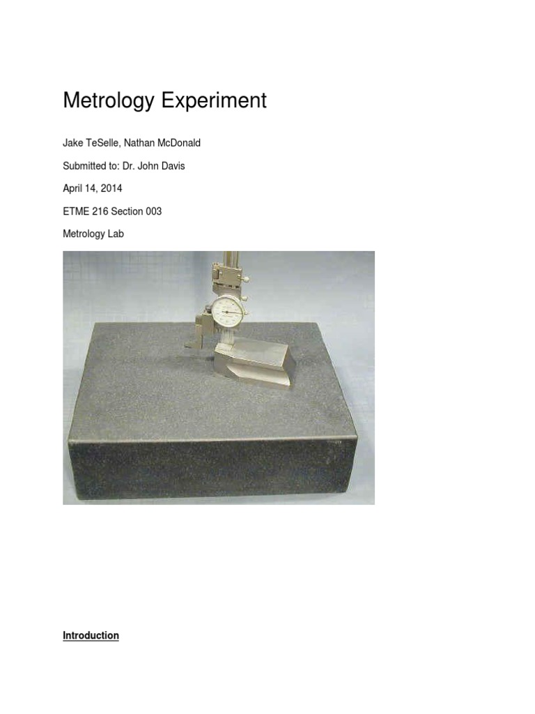 Measuring Up: An Introduction to Metrology Techniques and Their ...
