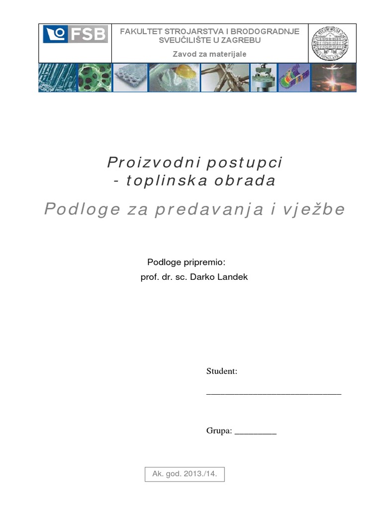 Toplinska Obrada FSB | PDF