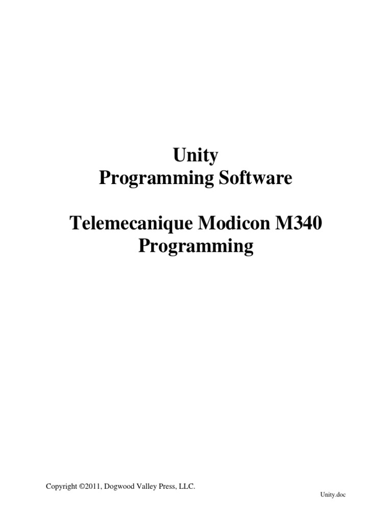 Unity Programming Software Telemecanique Modicon M340 Programming | PDF | Programmable Logic ...