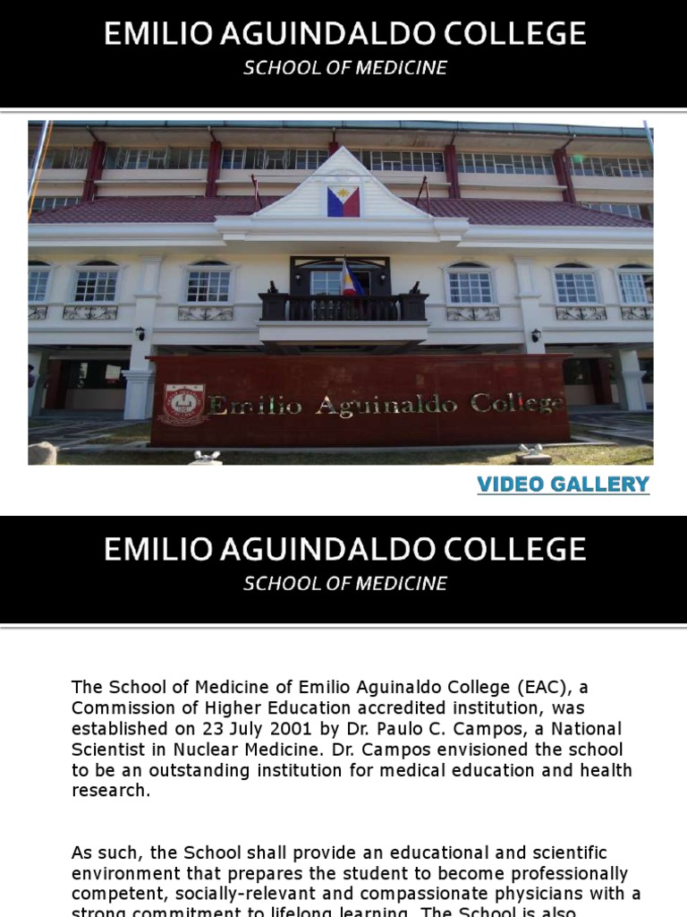 Philippines - Emilio Aguinaldo College | PDF | Doctor Of Medicine ...