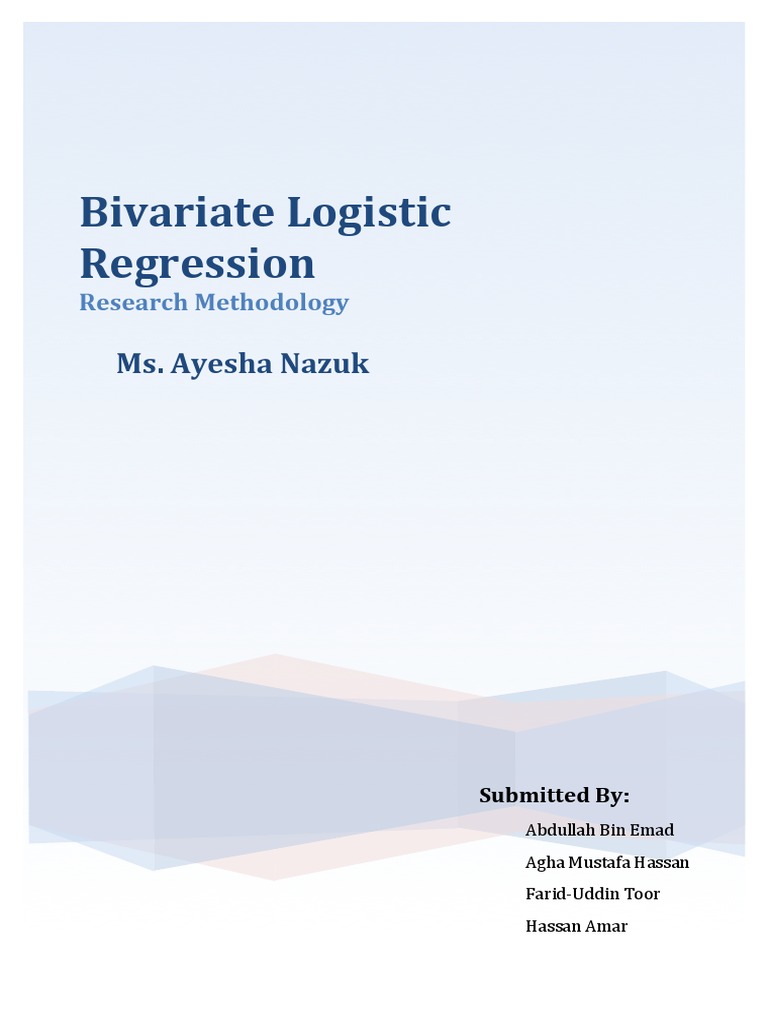 Bivariate Logistic Regression | PDF | Logistic Regression | Categorical Variable
