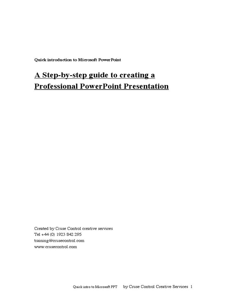 Step-by-Step PowerPoint Guide | PDF | Microsoft Power Point | Page Layout
