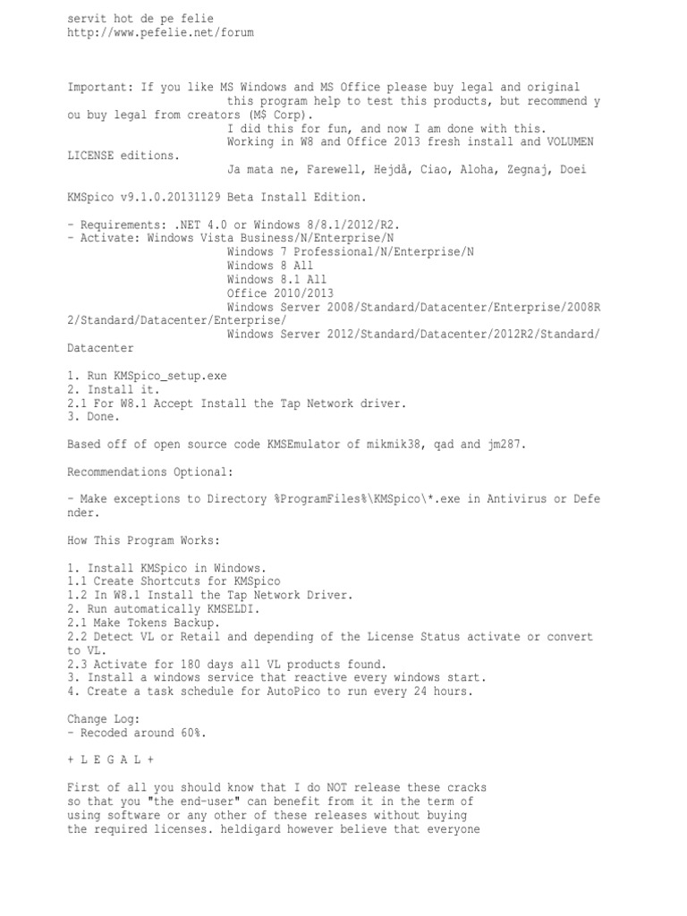 ReadMe KMSpico Install | PDF | Software | Areas Of Computer Science ReadMe KMSpico Install | PDF | Software | Areas Of Computer Science