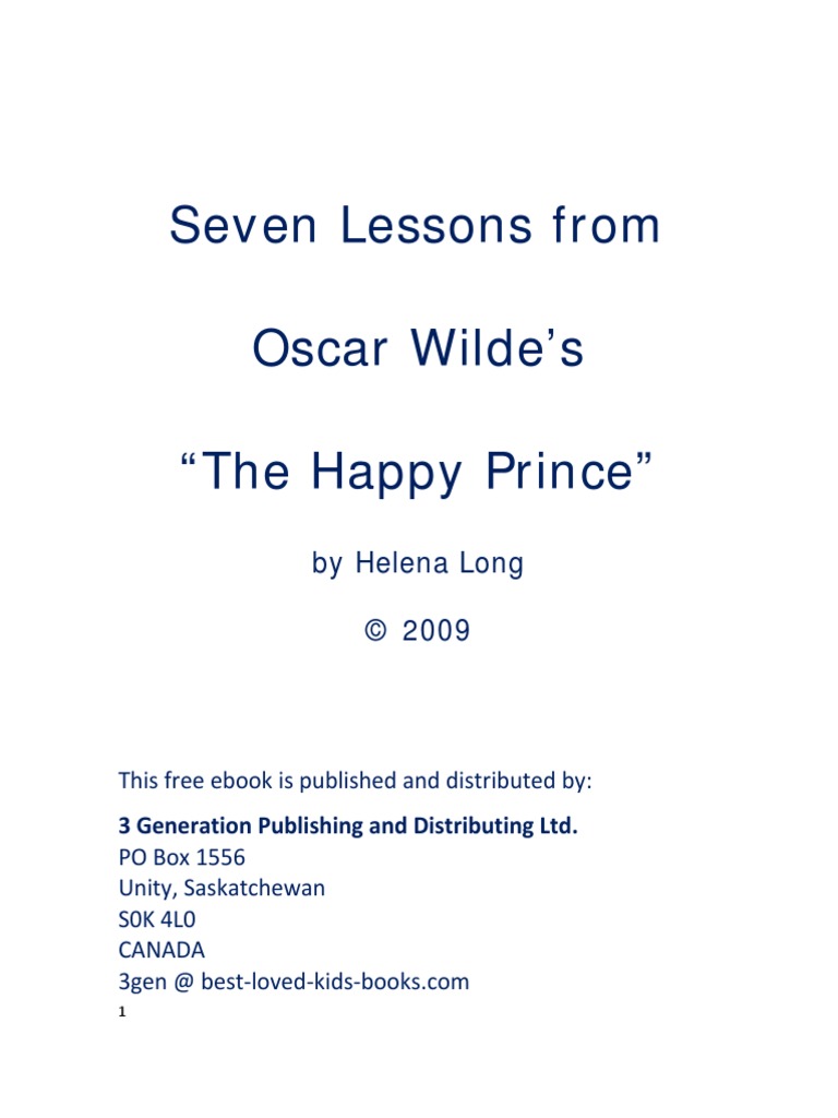 Seven Happy Prince Lessons | PDF