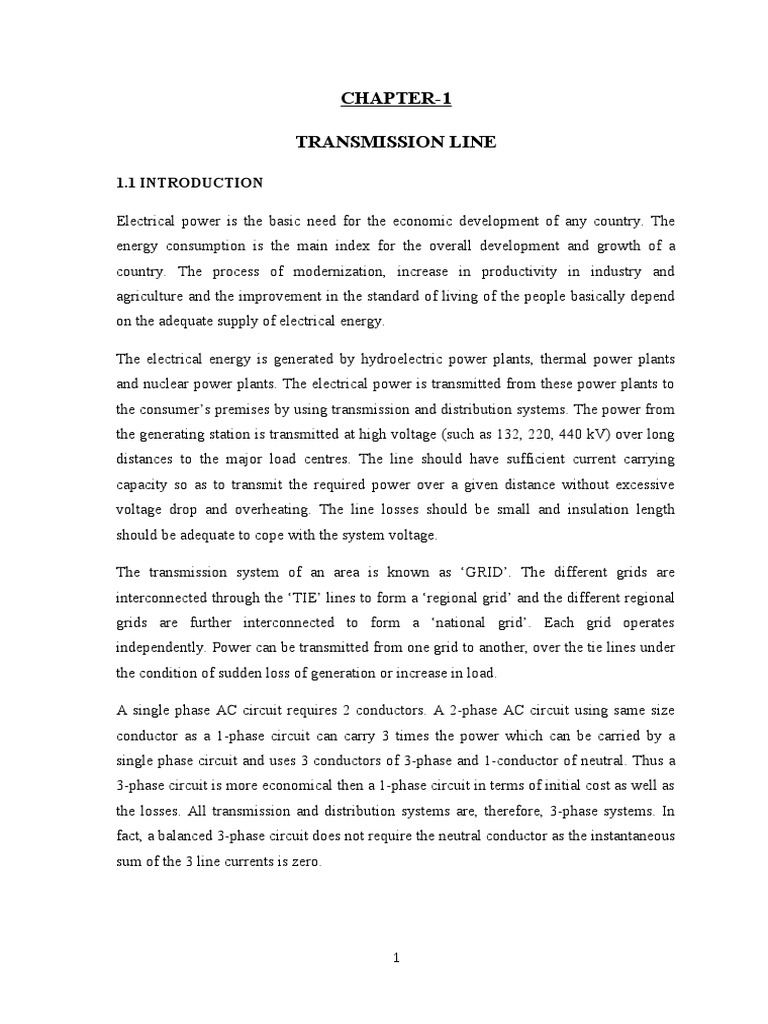 Chapter-1 Transmission Line | PDF | Insulator (Electricity ...