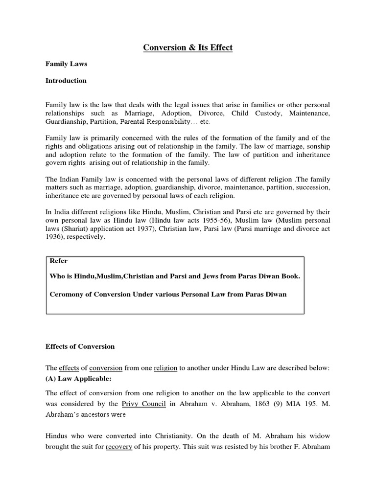 Unit 3 - Conversion and Its Effects | PDF | Religious Conversion | Hindu