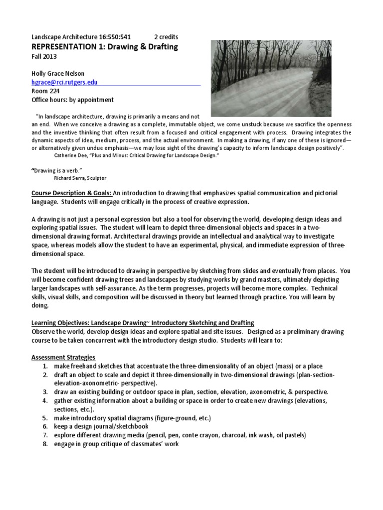 REPRESENTATION 1: Drawing & Drafting: Hgrace@rci - Rutgers.edu | PDF ...