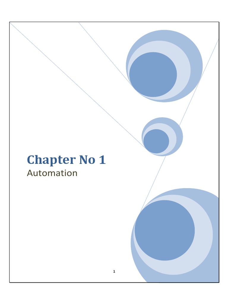 Chapter No 1: Automation | PDF | Programmable Logic Controller | Input/Output