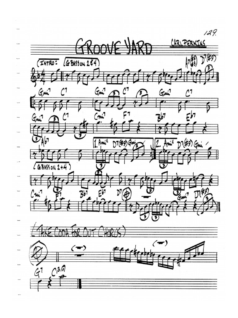 Groove Yard Lead Sheet | PDF
