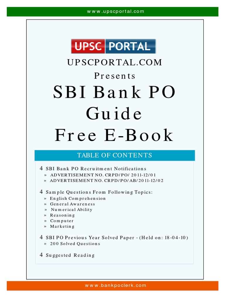 SBI PO Exam Preparation Guide PDF | PDF | Subsidy | Computer Data Storage