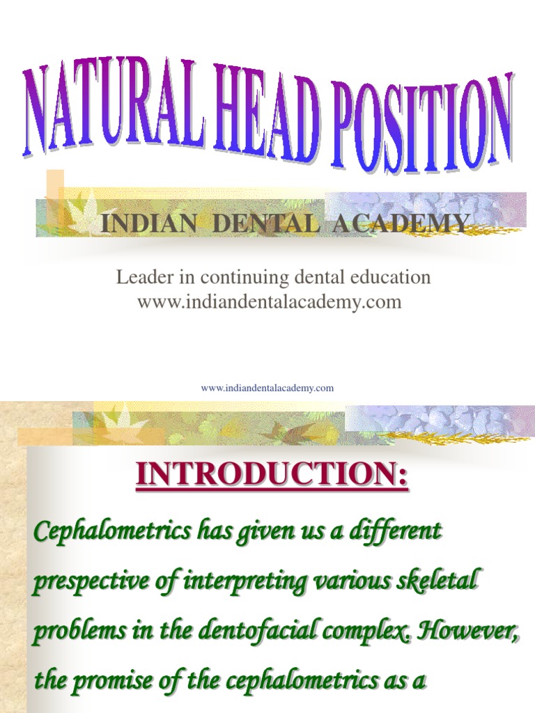 Natural Head Position / Orthodontic Courses by Indian Dental Academy ...