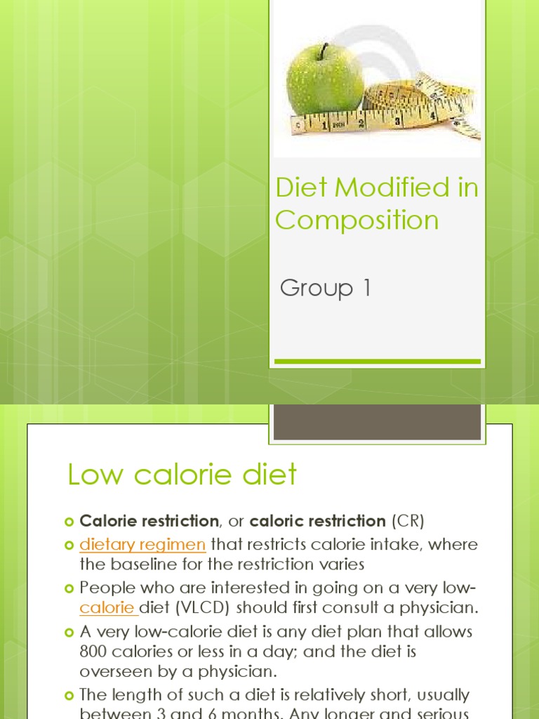 Diet Modified in Composition | Calorie Restriction | Dieting | Free 30 ...
