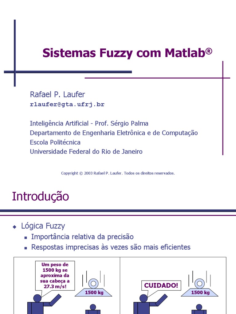Fuzzy Matlab | PDF | Lógica difusa | Áreas de Ciência da Computação
