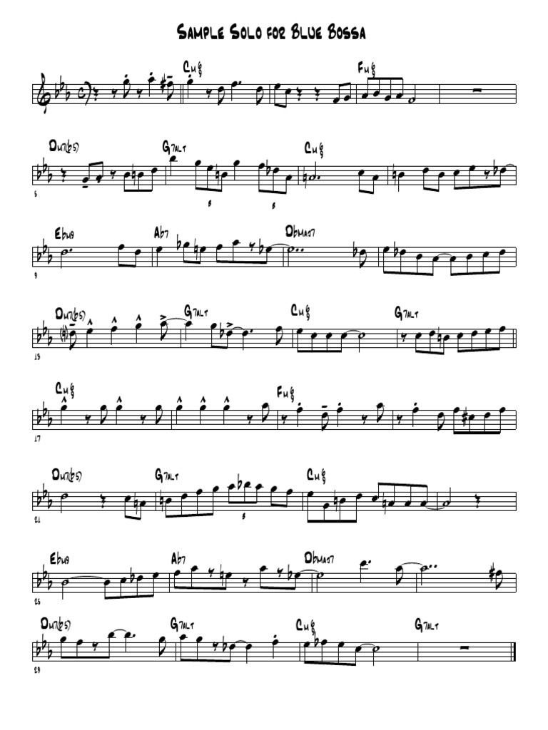 Blue Bossa FluteSolo PDF | PDF