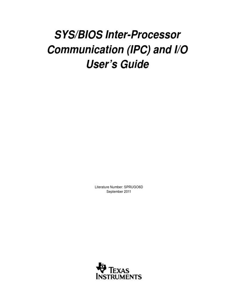 SYS BIOS Inter-Processor Communication (IPC) and IO User's Guide | PDF | Installation (Computer ...