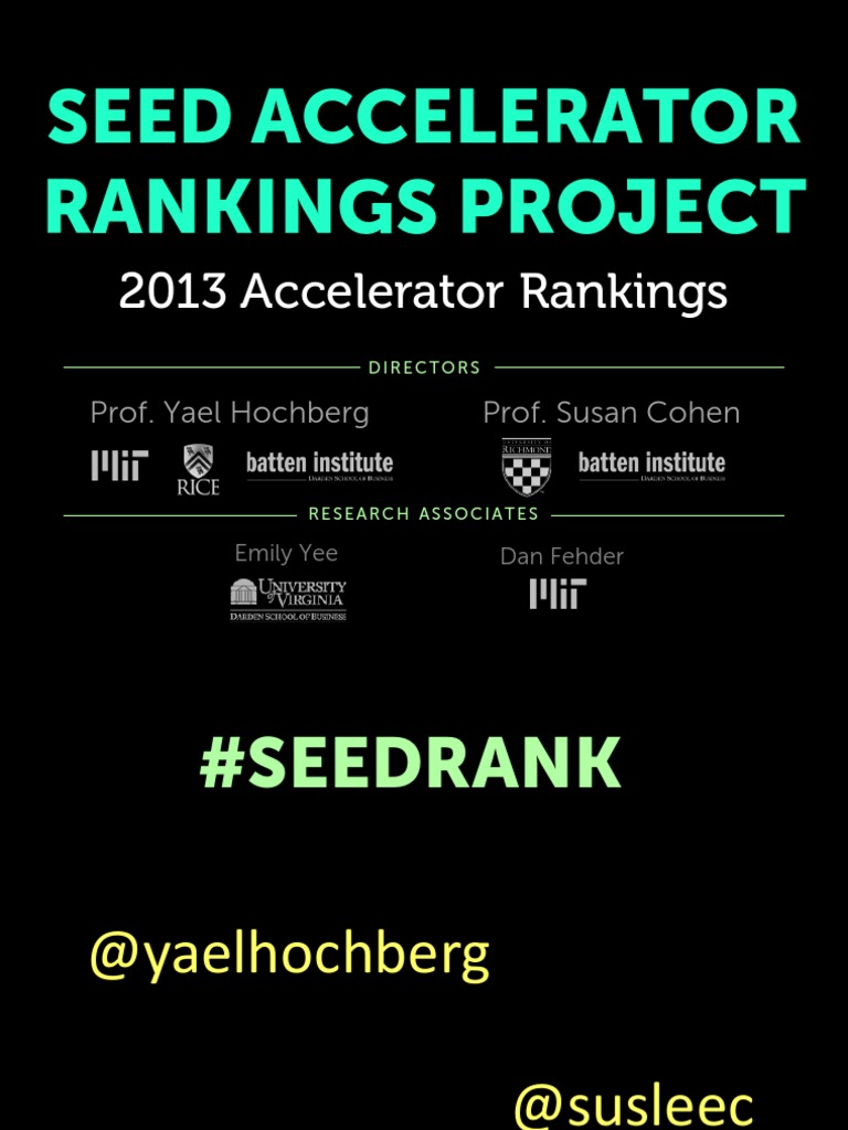 Seed Accelerator Rankings Project - SXSW | PDF | Y Combinator (Company) | Startup Company