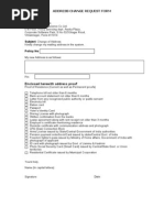 LIC Policy Address Change Application | PDF
