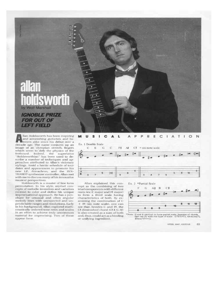 Guitar. .(Lesson).Allan.holdsworth.style