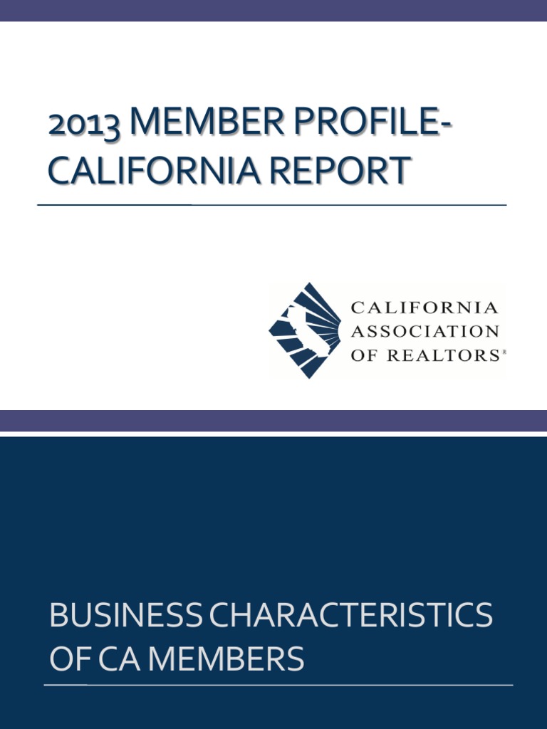 2013 California Member Profile | PDF | Race And Ethnicity In The United ...