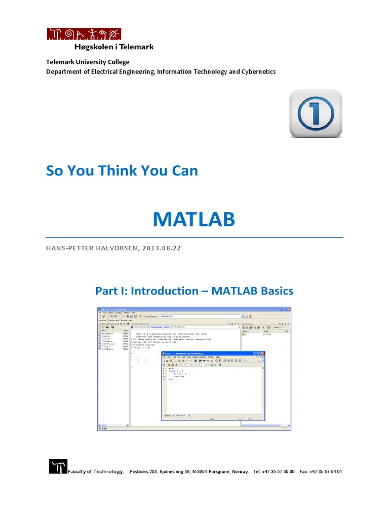 MATLAB Course - Part 1 | PDF | Matrix (Mathematics) | Linear Algebra