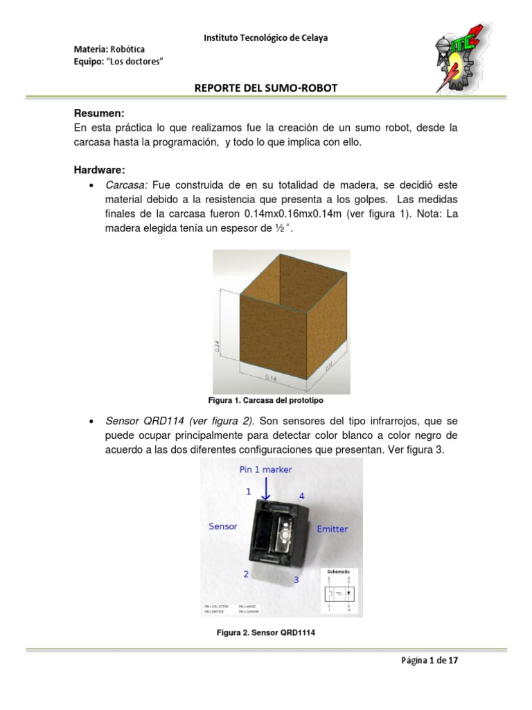 Reporte Sumo Robot | PDF | Robot | Robótica