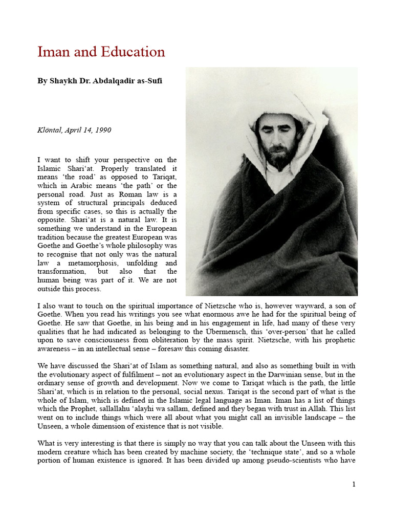Iman and the Nature of Shari‘at | PDF | Hadith | Sufism