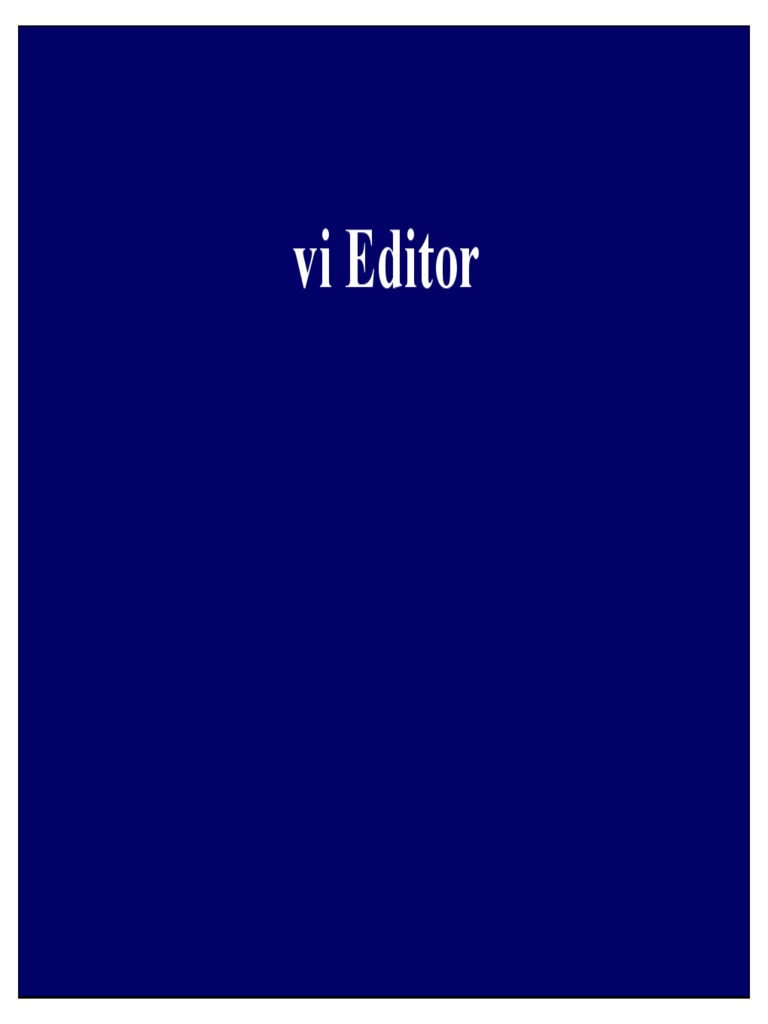 Mastering vi Editor Commands | PDF