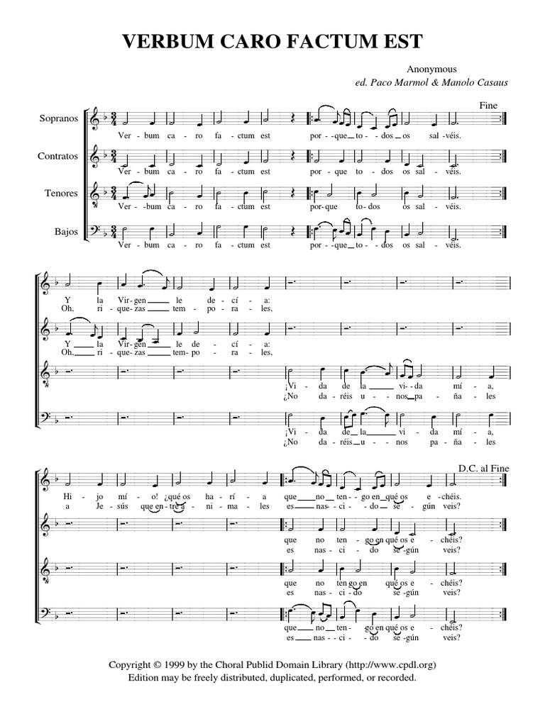 Verbum Caro Factum Est | PDF