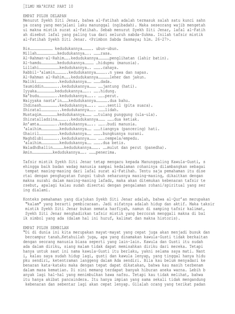 Ilmu Ma'Rifat Part 10 | PDF | Filsafat