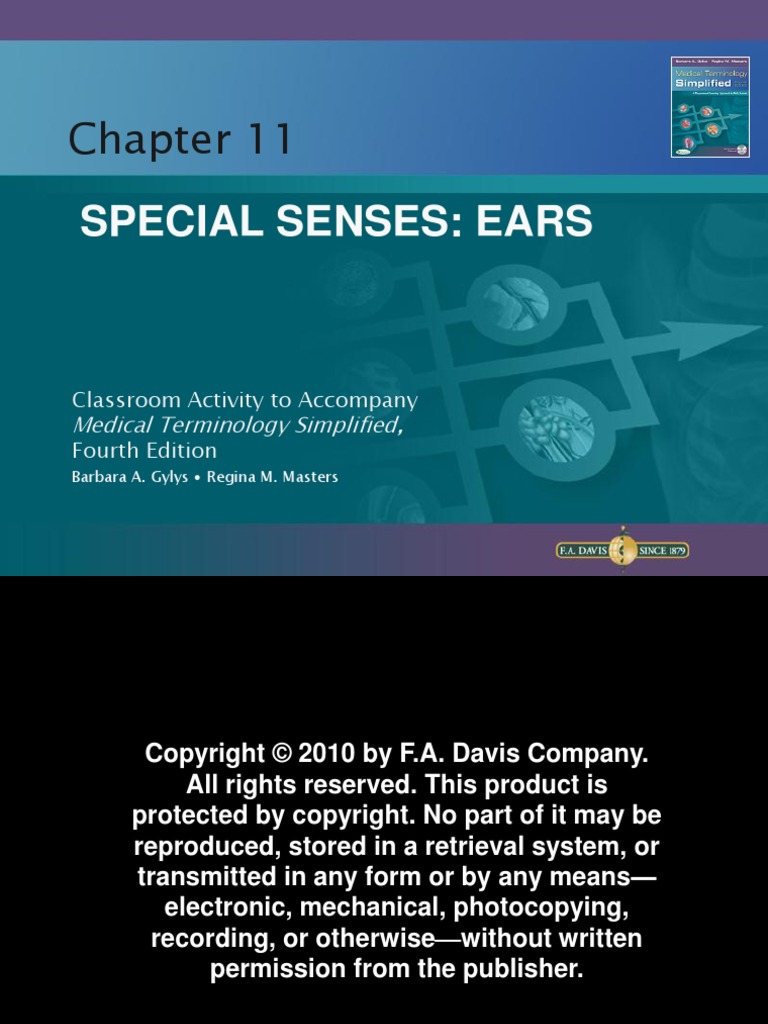 chapter 11 special senses: ears | Ear | Hearing