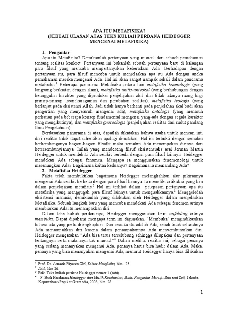 Apa Itu Metafisika | PDF