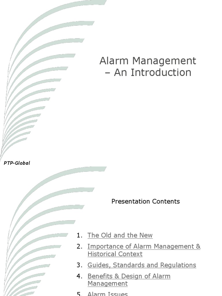 Alarm Management Presentation | PDF | Benchmarking | Computing And ...