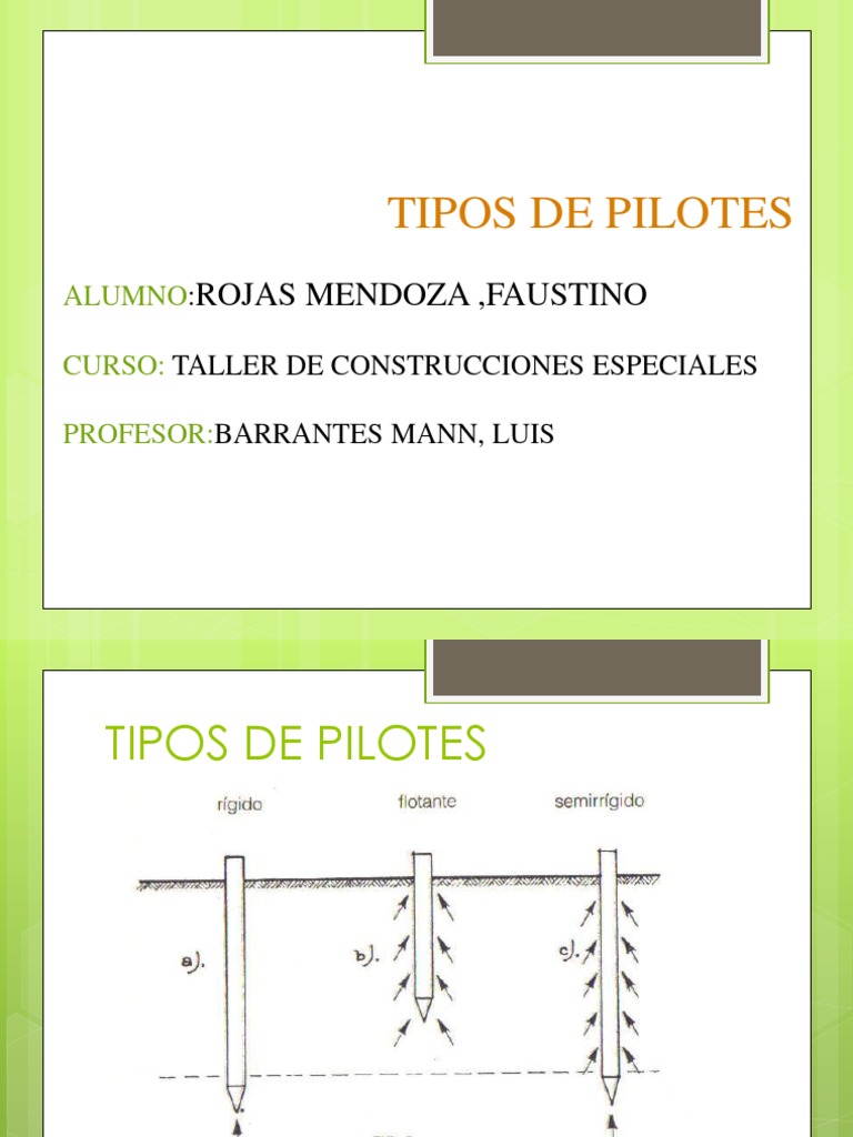 Tipos de Pilotes | PDF