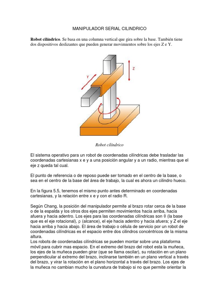 Manipulador Serial Cilindrico | PDF | Robot | Robótica