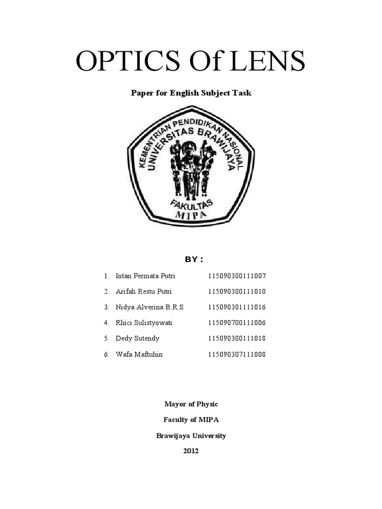 Understanding Lens Optics | PDF