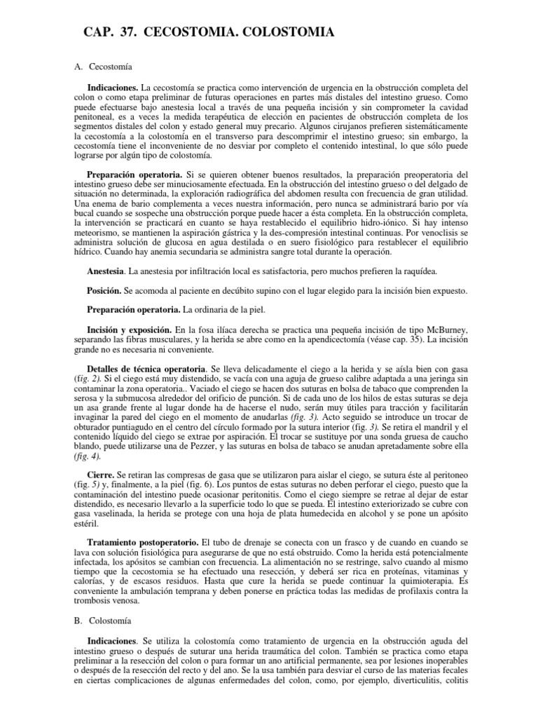 C 37 Cecostomia Colostomia | PDF | Intestino grueso | Abdomen