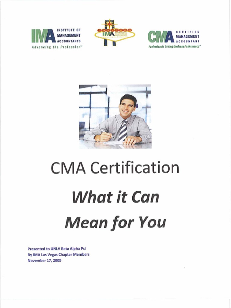 CMA Certification What It Can Mean For You | PDF