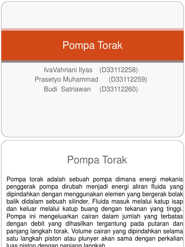 Pompa Torak | PDF