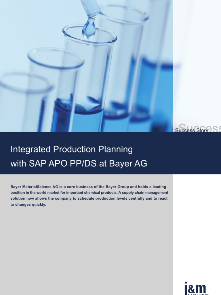 Integrated Production Planning With SAP APO PP-DS at Bayer AG | PDF ...