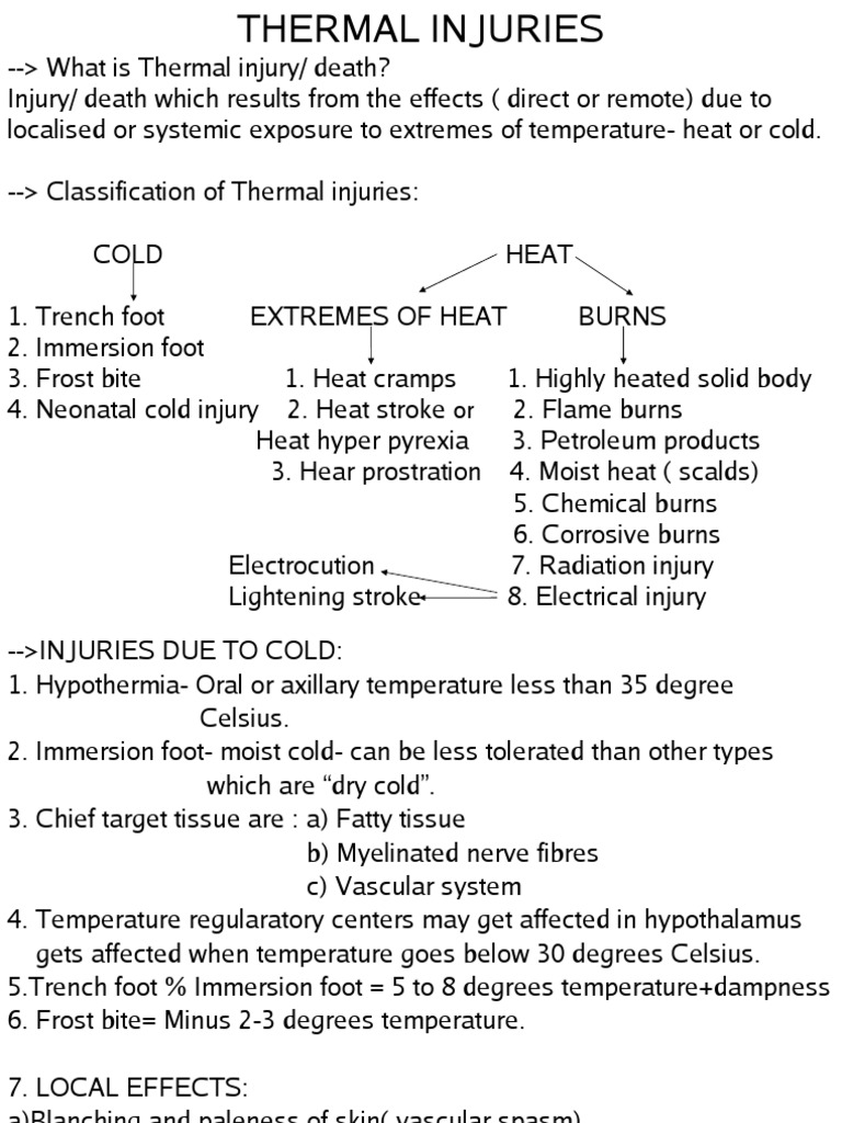 Thermal Injuries (Copy) | PDF | Burn | Radiation